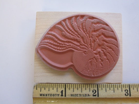 Paper vintage rubber stamp NAUTILUS shell stamp SC03 T13 1995 PSX F ...