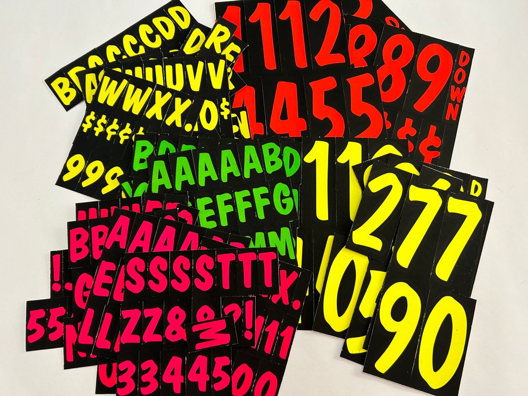 Vintage Sign Letters - Fluorescent Letters and Numbers, Old Store Sign ...