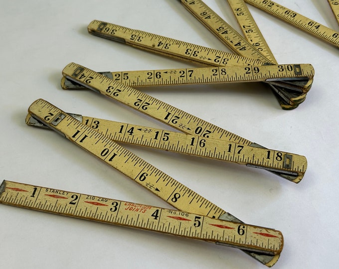 Vintage Folding Ruler Stanley Zig Zag No. 106 6 Feet Folding Rule - Etsy
