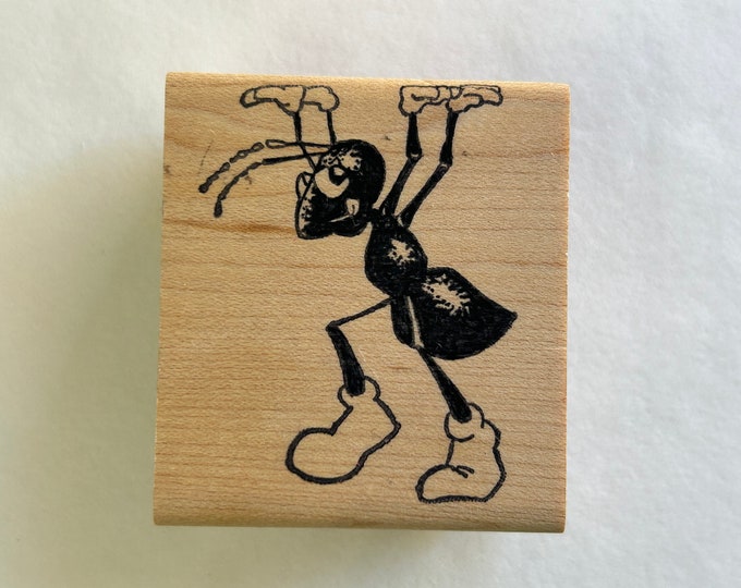 Vintage Rubber Stamp - Anthropomorphic Ant Carrying - the Stamp Mill ...