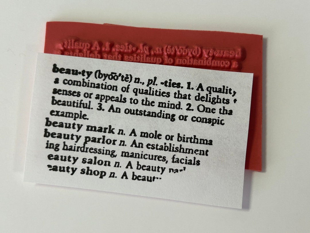 Rubber Stamp - Beauty Definition Stamp - Rubber Only or Cling Mount ...