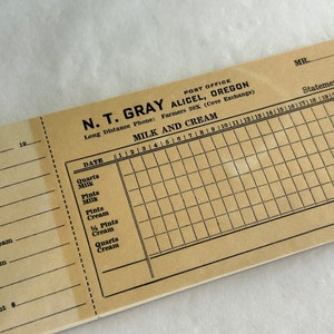 Vintage N. T. Gray Milk & Cream Receipt Order Book Alicel Oregon ...