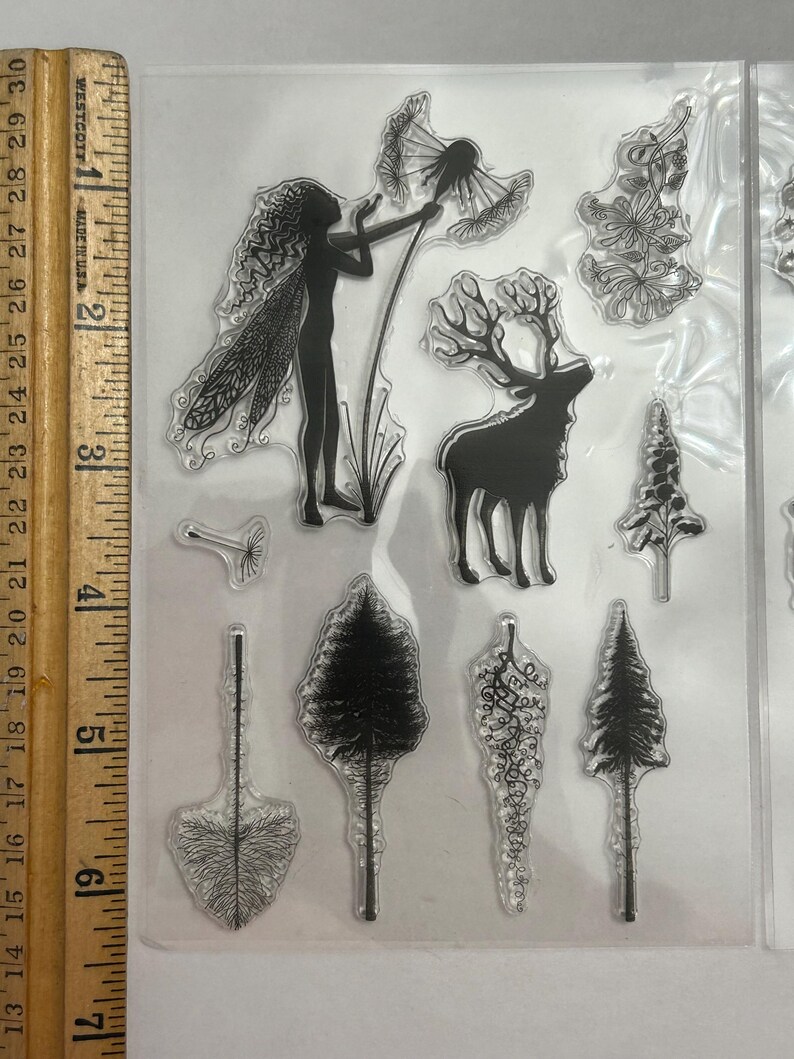 16 Clear Stamps - Fairy and Fantasy Themed Stamps - Clear Photopolymer ...