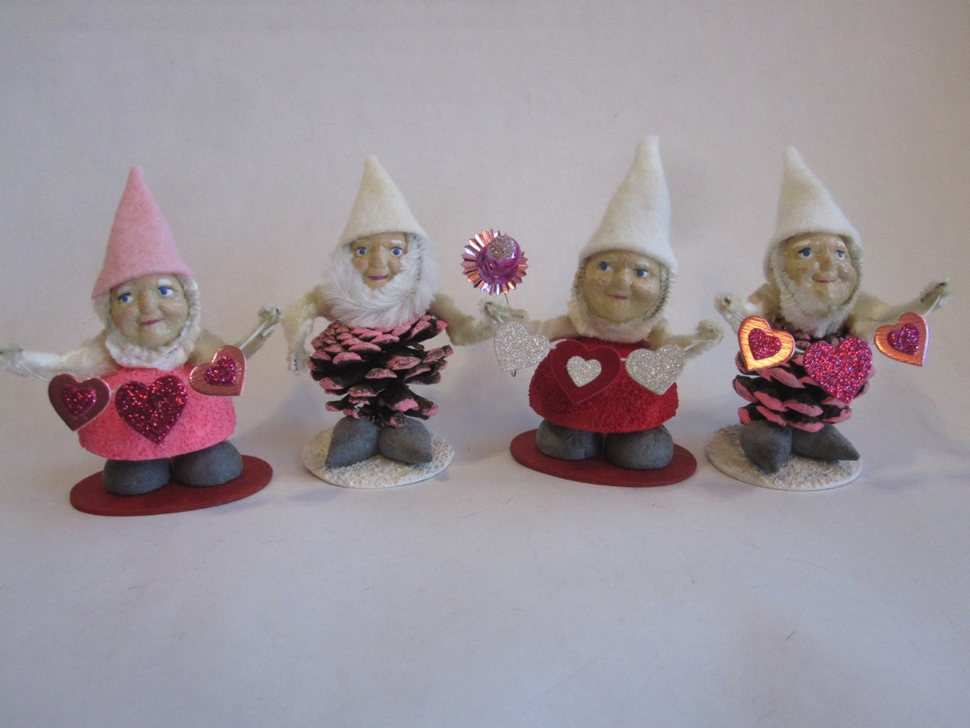 1 Handmade Miniature Valentine's Day Elf YOUR CHOICE Bump Chenille ...