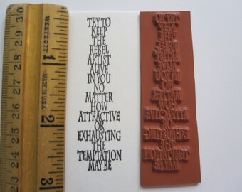 rubber stamp gently used collage art stamp ZETTIOLOGY stamp unmounted ...