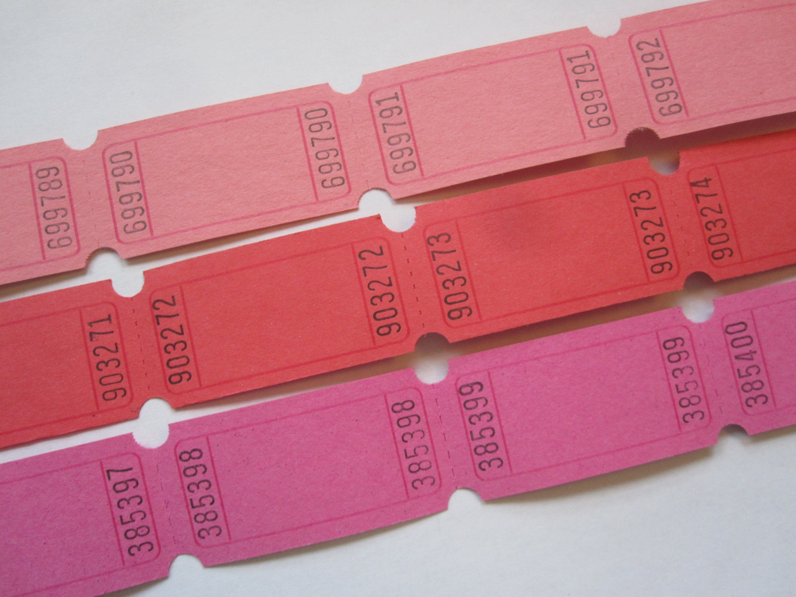 Blank Red Movie Ticket