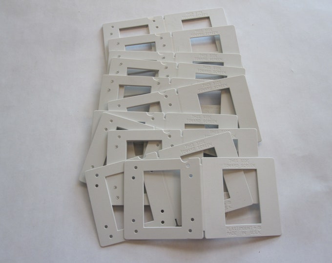 24 Vintage Slide Mounts - Plastic Slide Mounts - 2 X 2 Inches Folded ...