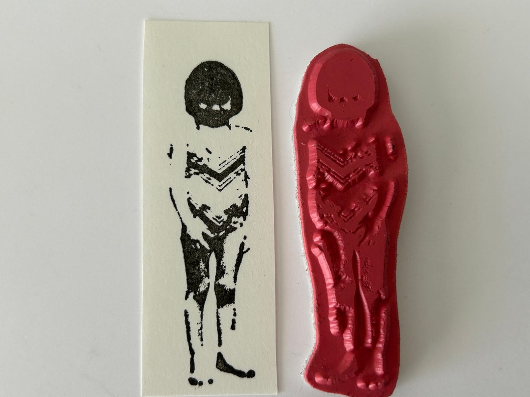 Rubber Stamp - Stripey Suit - Girl in Bathing Suit, Knobby Knees ...