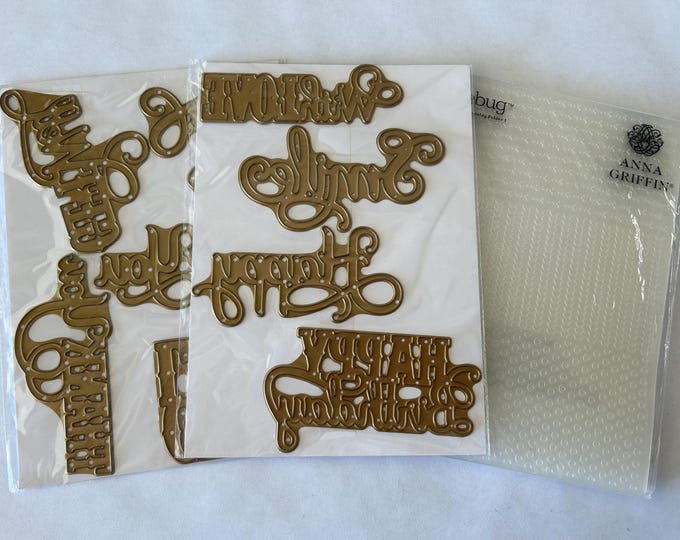 Anna Griffin Cutting Die Set - Terrific Titles Cutting Die Set With ...