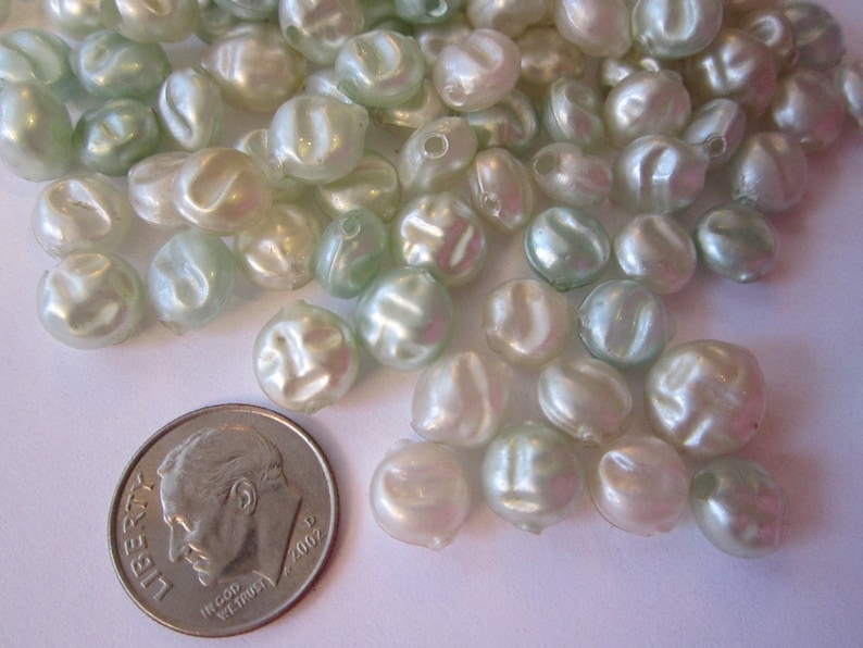 100 Rare Vintage Hollow Glass Pearls - 5mm X 8mm Blown Glass Hollow ...