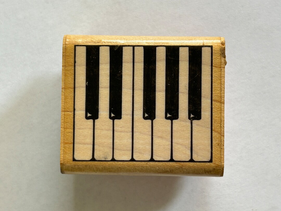 Rubber Stamp Piano Keys, Keyboard Rubber Stampede 092-C Gently Used ...