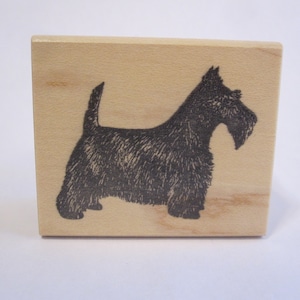 Vintage Rubber Stamp Dog Breed Stamp, Scottish Terrier Dog Stamp ...
