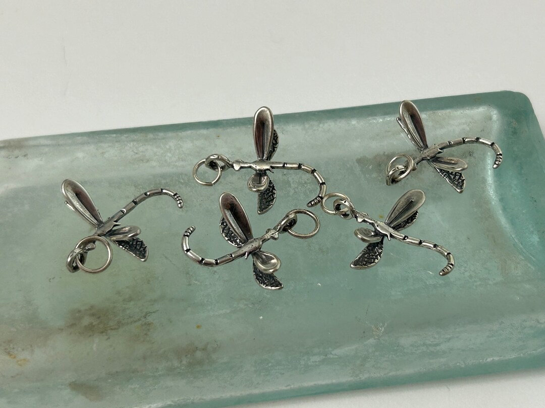 5 Htf Sterling Silver DRAGONFLY Charms - SJC Sundancer Jewelry Co 925 ...