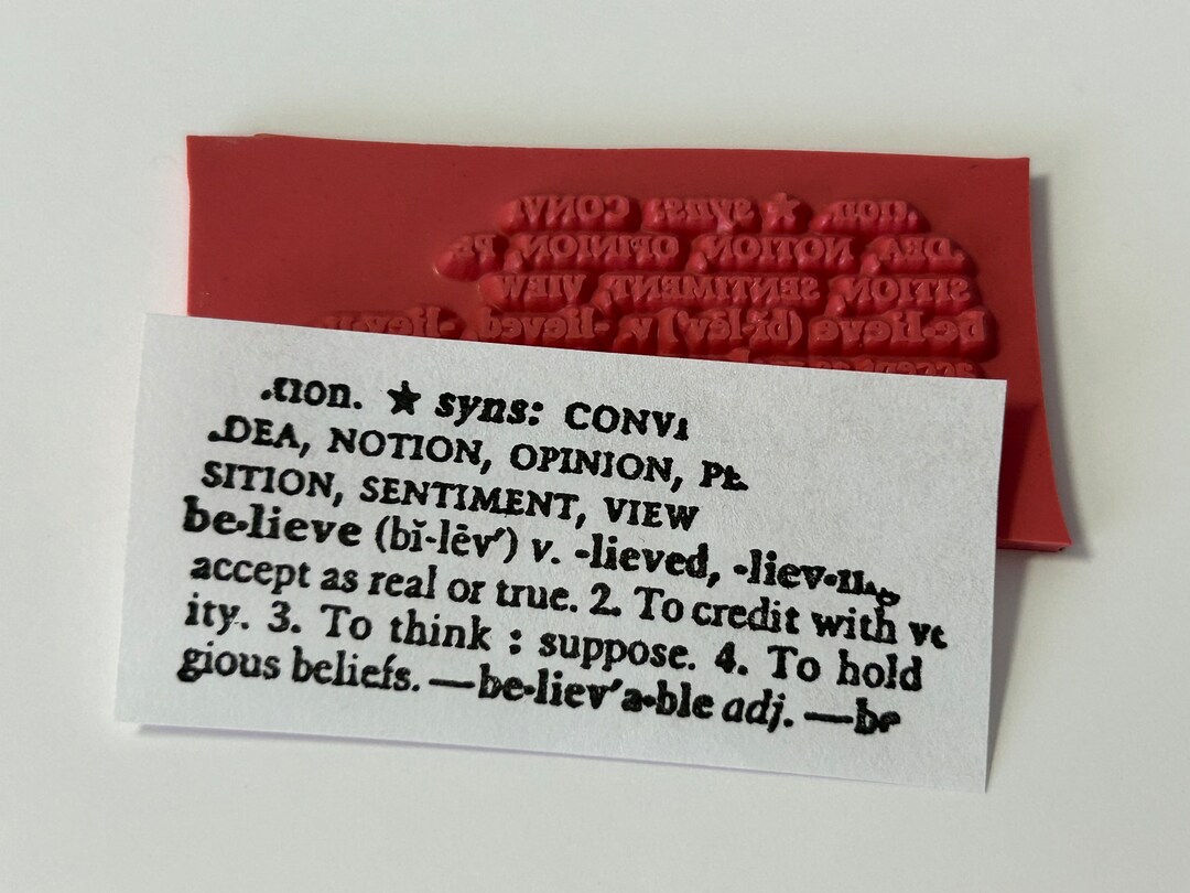 Rubber Stamp - Believe Definition Stamp - Rubber Only or Cling Mount ...