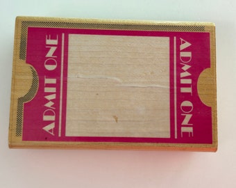 Admit One Rubber Stamp - Etsy