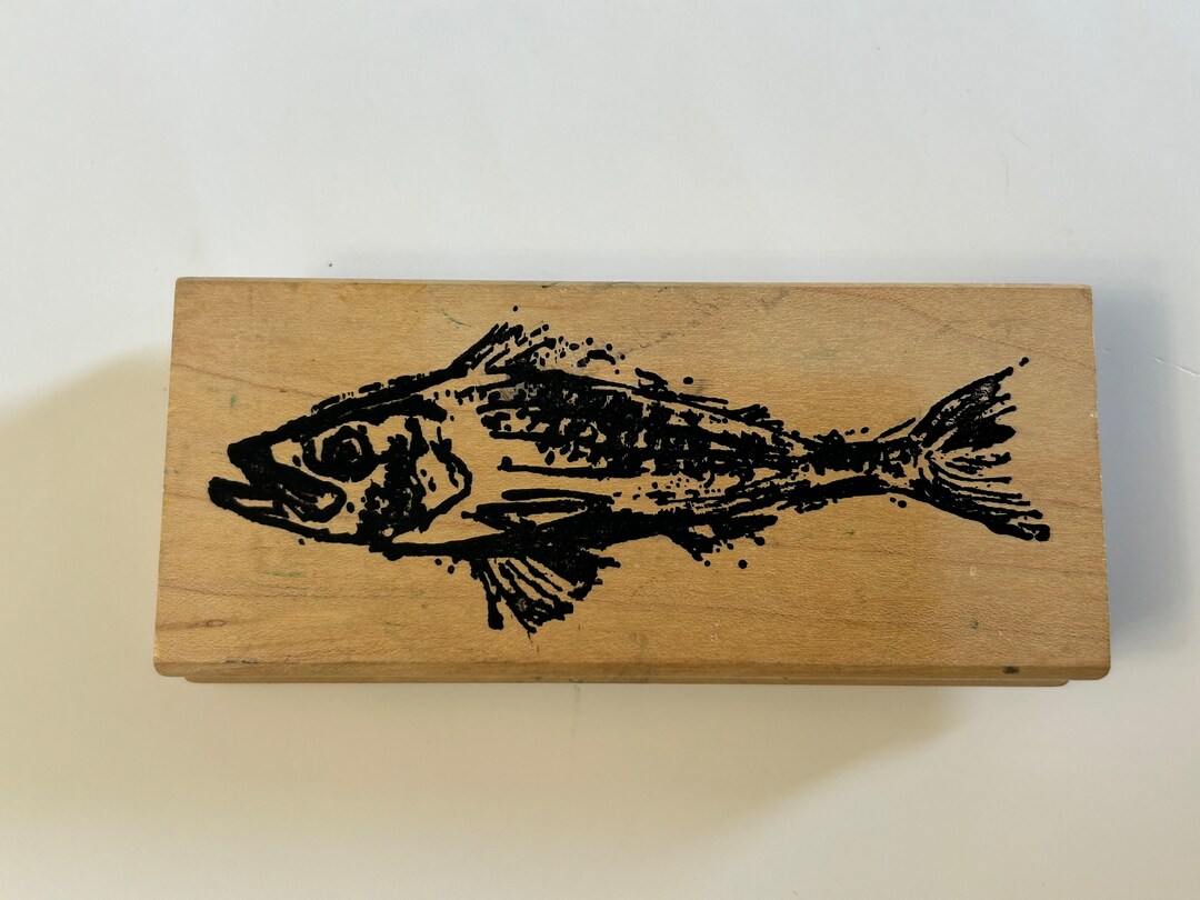 Rubber Stamp - Fish Stamp - Art Impressions Sketchy Fish P-2290, 2002 ...