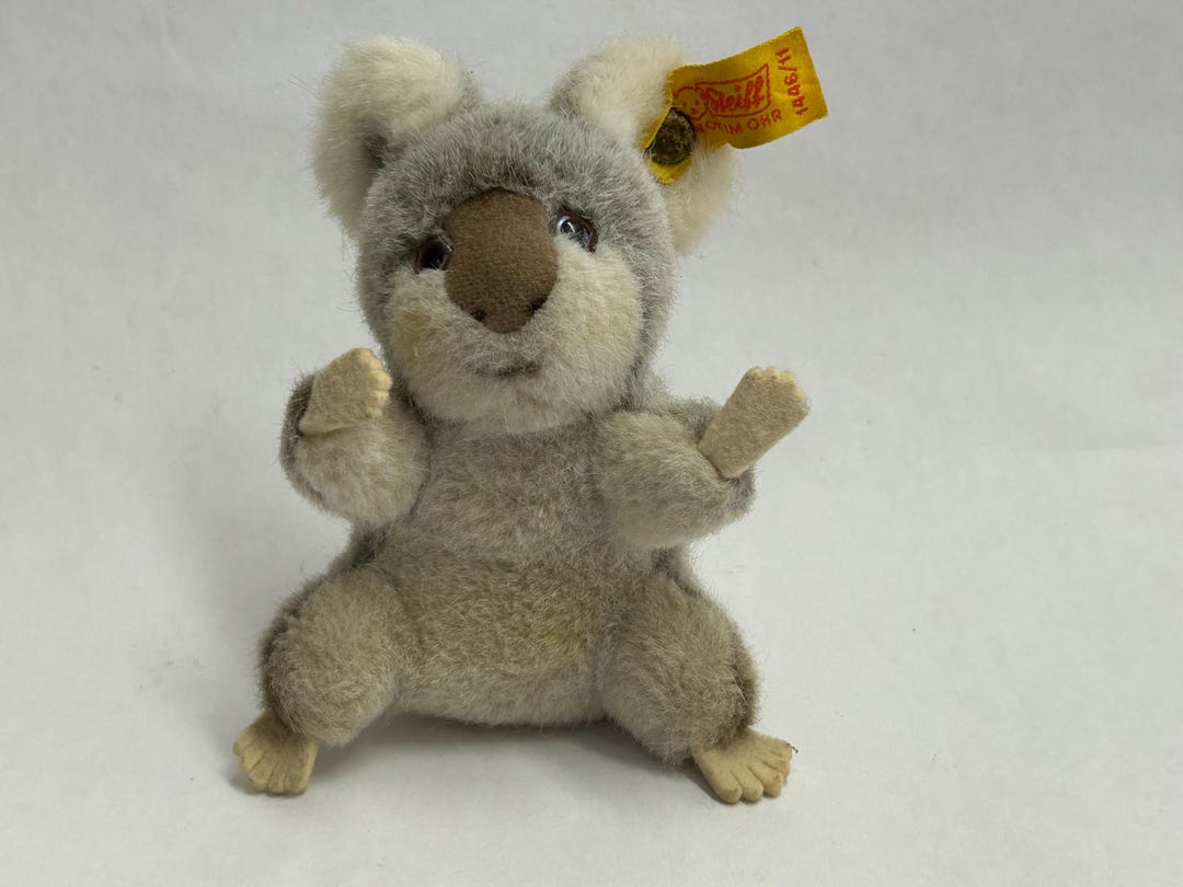Vintage Steiff Koala Bear - Metal Ear Button and Label - 1446/11 ...
