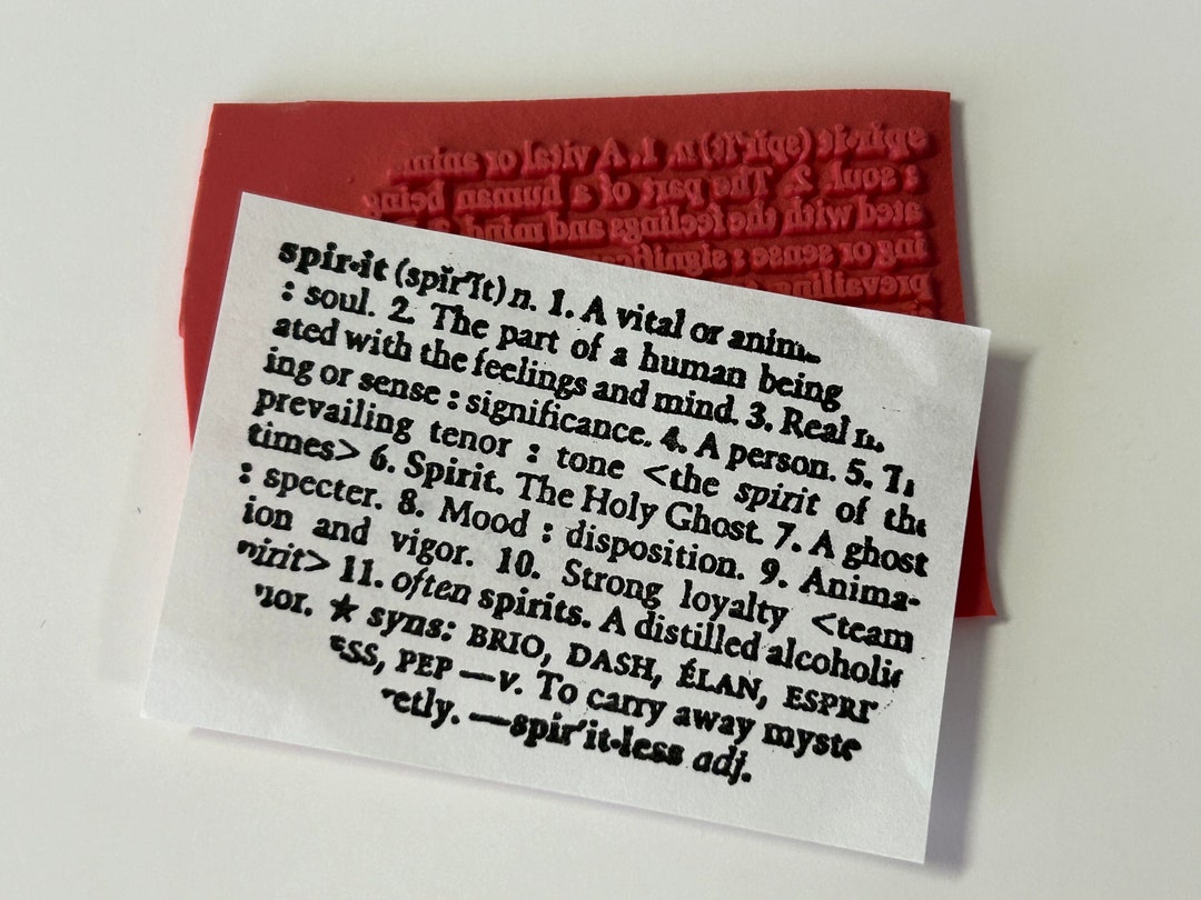 Rubber Stamp - Spirit Definition Stamp - Rubber Only or Cling Mount ...