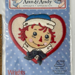 Embroidered Patch Raggedy Andy Applique Patch Iron-on Patch - Etsy