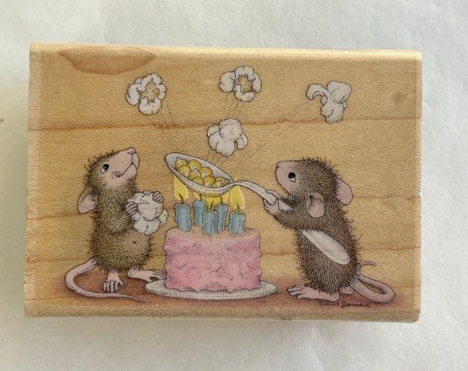 Rubber Stamp - House Mouse Stamp - Poppin Good Birthday ...