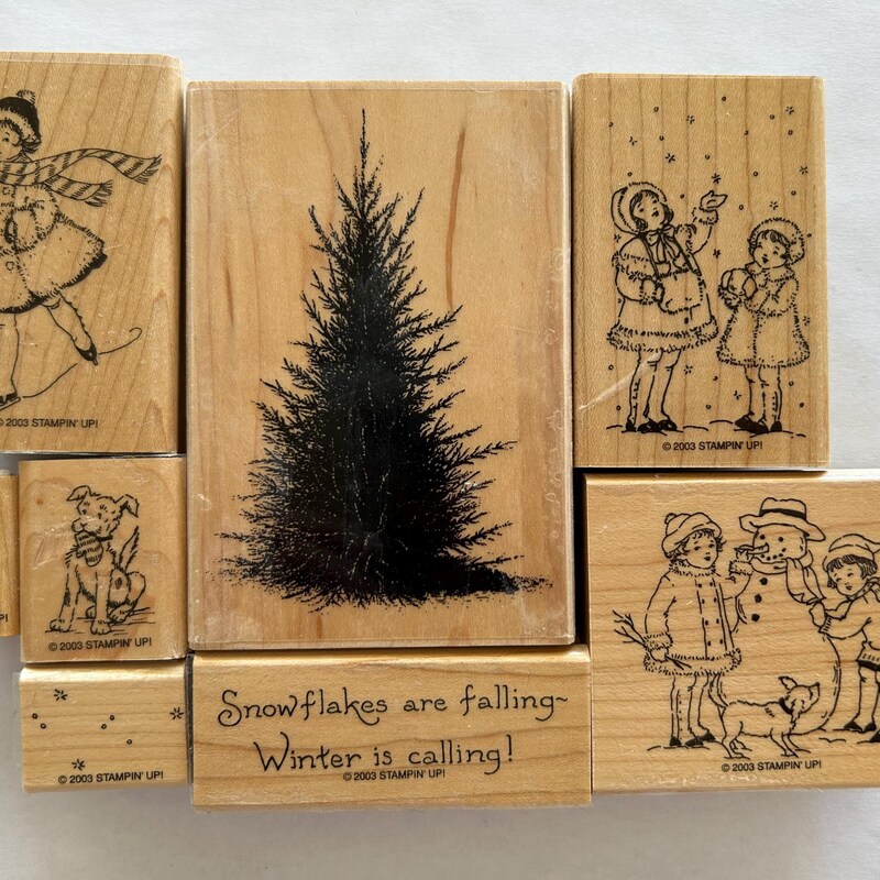 Winter Rubber Stamps - Etsy