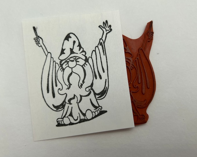 Rubber Stamp - Wizard Stamp - Used Rubber Stamp, PH10 UML325B - Etsy