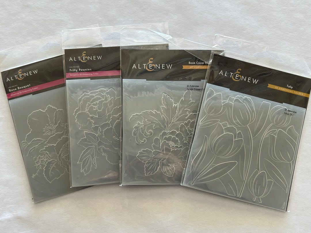 4 Embossing Folders - Altenew 3D Effect Embossing Folders - Tulip ...