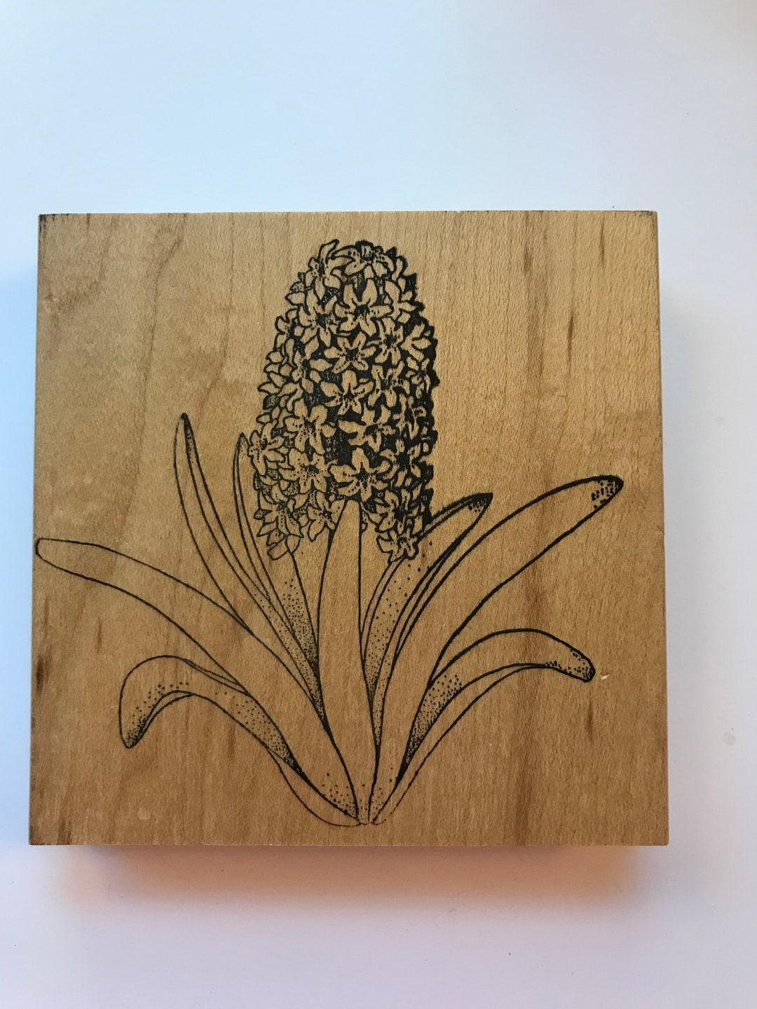 Vintage Rubber Stamp - Large Hyacinth Flower Stamp - Comotion Rubber ...