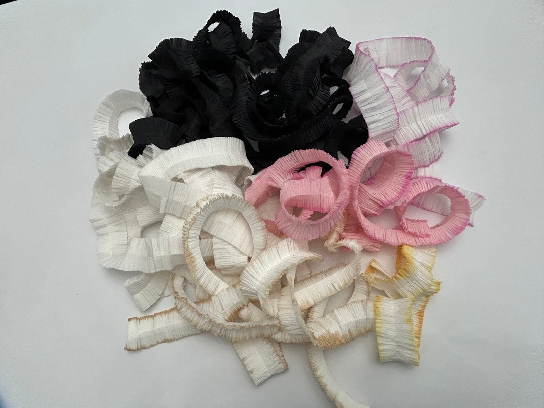 15 Yards Ruffled Crepe Paper as is 'seconds' for Paper Crafting ...