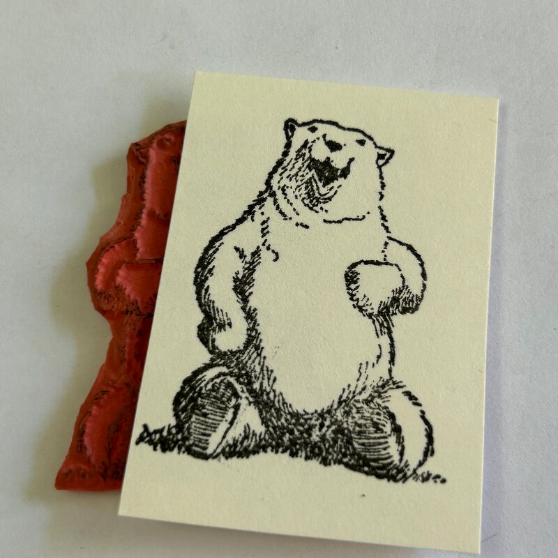 Bear Rubber Stamp - Etsy
