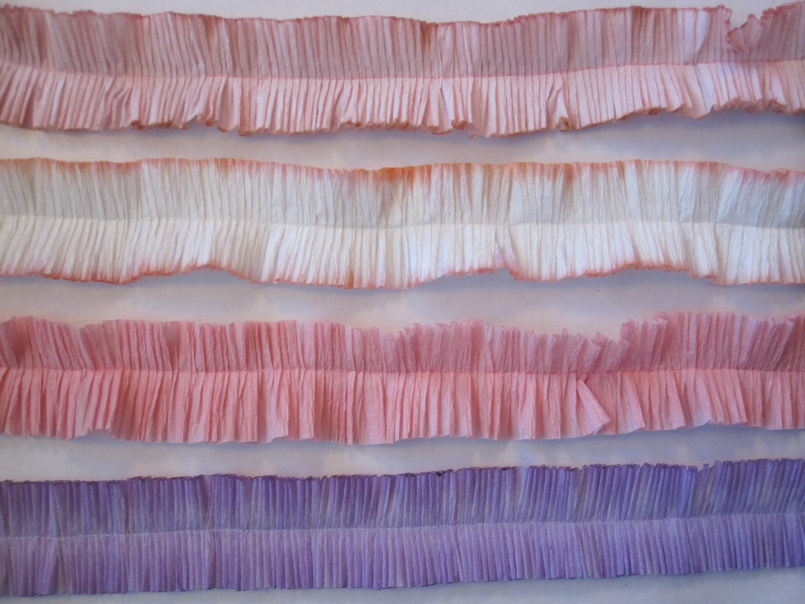 Ruffled Crepe Paper YOUR Choice Pink and Lavender Shades - Etsy