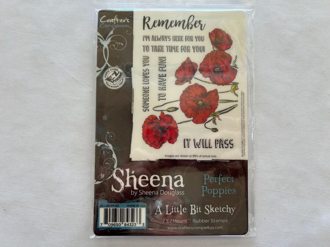 Cling Mount Stamp Set - PERFECT POPPIES Poppy Flower Stamps - A Little ...