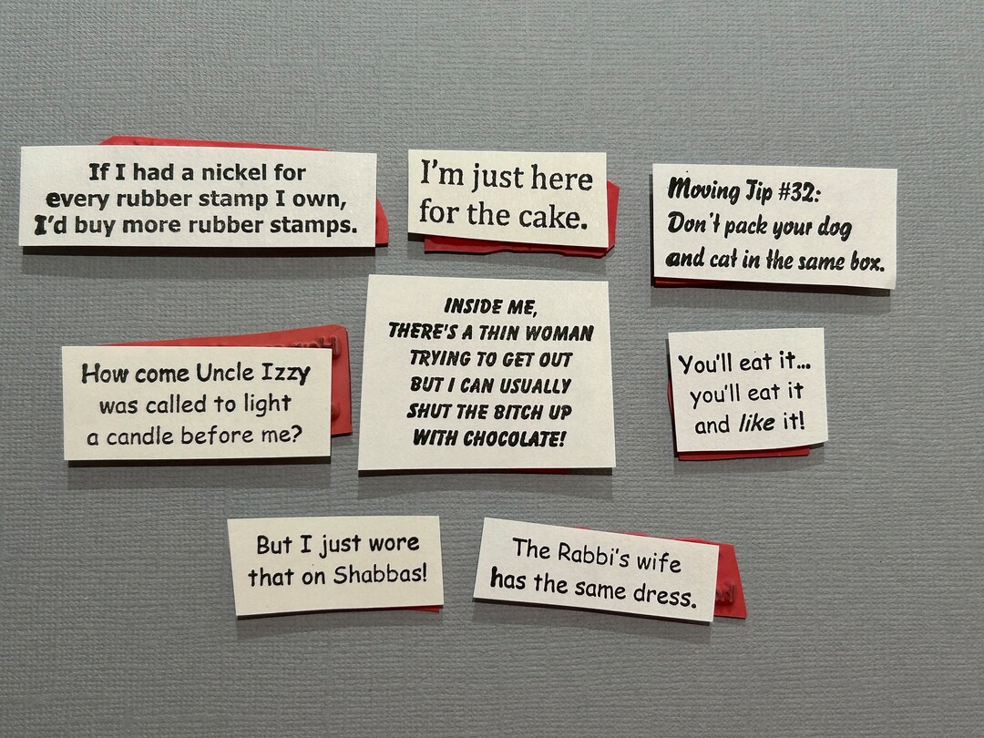 8 Rubber Stamps - Funny Stamps, Snarky Stamps - Unmounted Stamps ...