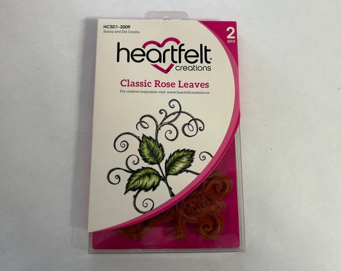 Rubber Stamps and Die Combo Set - Classic Rose Leaves - Heartfelt ...