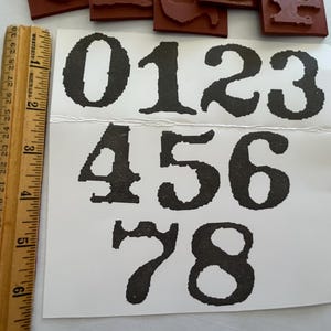 Rubber Stamps - Large Number Stamp Set - 1.875 Inches Tall - Unmounted ...