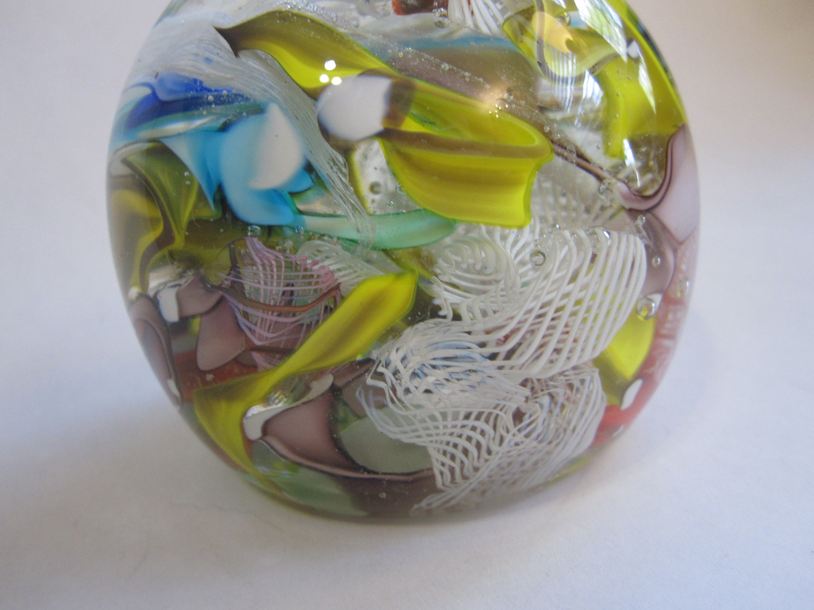 Vintage Murano Glass Paperweight Tutti Frutti Scramble With - Etsy