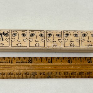 Rare Rubber Stamp Paula Best FACE BORDER Stamp 9835-C Used Rubber Stamp ...