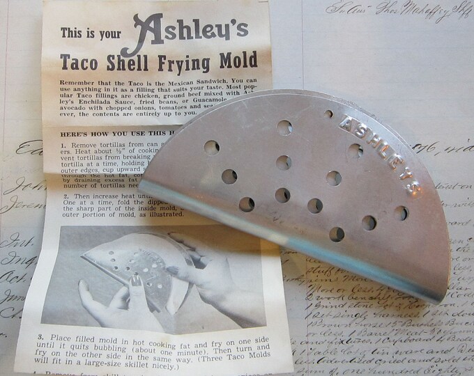 Vintage TACO Shell Frying Mold - Aluminim - Etsy