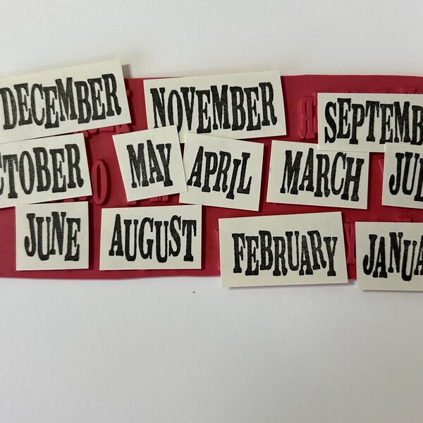 Month Stamps - Etsy