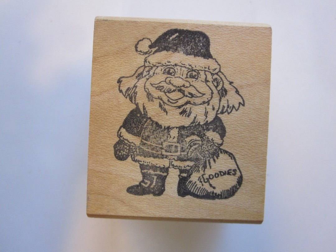 Vintage Rubber Stamp SANTA CLAUS TROLL Stamp Vintage Troll - Etsy