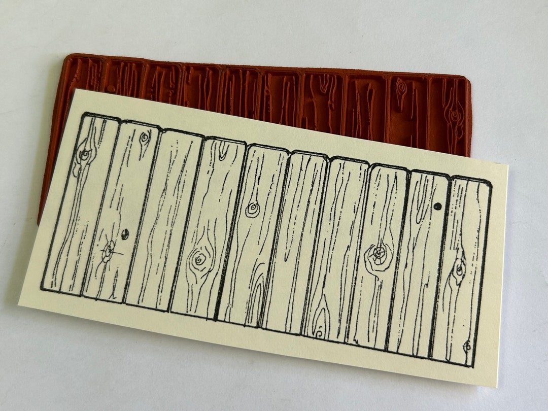 Rubber Stamp Wooden Fence Stamp Unmounted Stamp, Gently Used UML424 - Etsy
