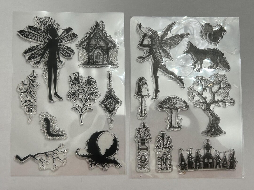 17 Clear Stamps - Fairy and Fantasy Themed Stamps - Clear Photopolymer ...