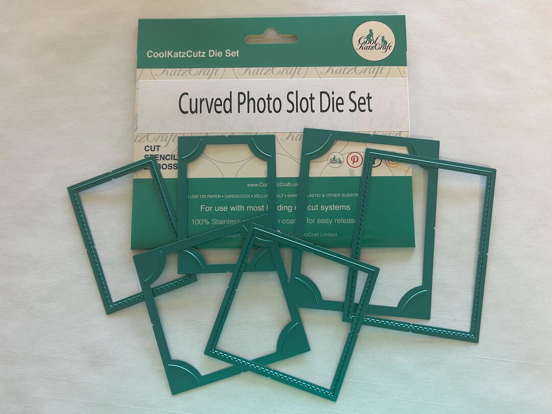Cutting Die Set - Curved Photo Slot Die Set - Coolkatzcutz Cutting Dies ...
