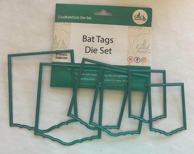 Cutting Die Set - Bat Tags Die Set - Coolkatzcutz Cutting Dies - for ...