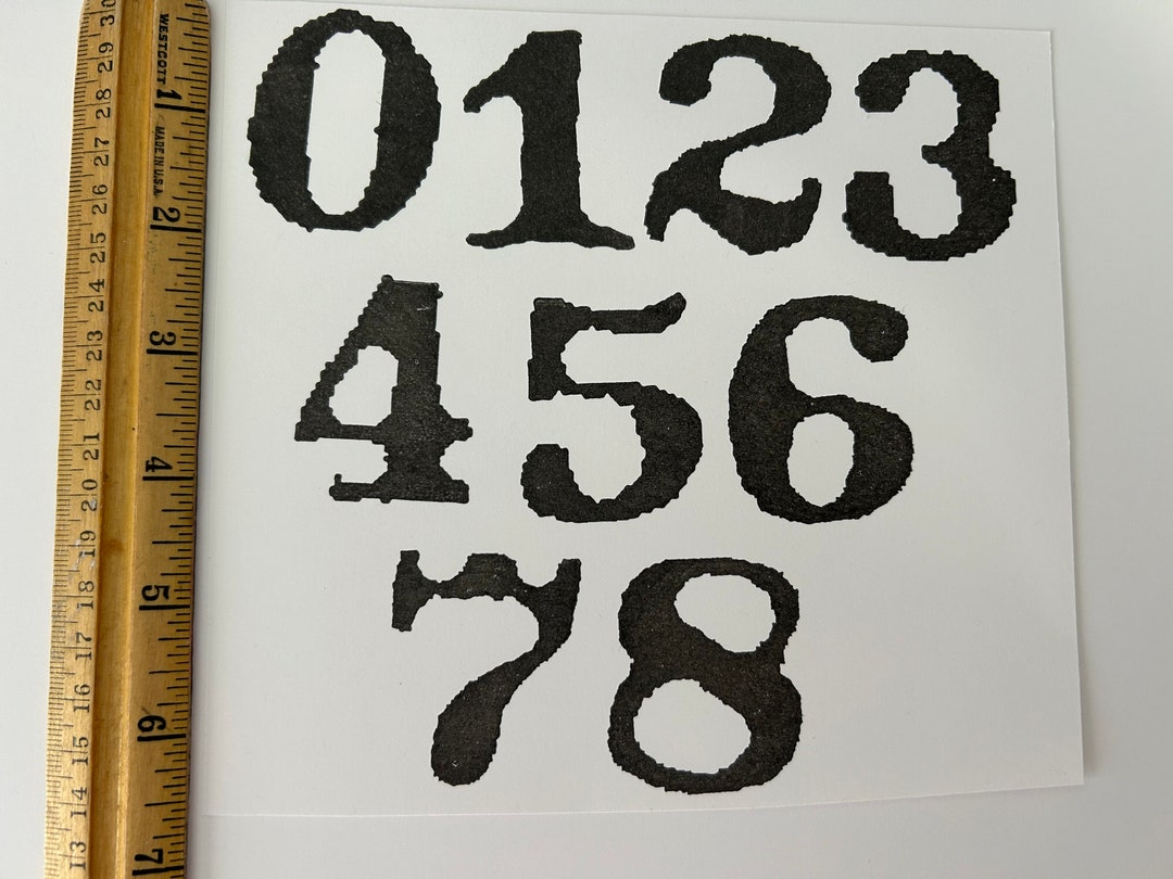 Handmade Rubber Stamps Large Number Stamp Set Your Choice Unmounted or ...