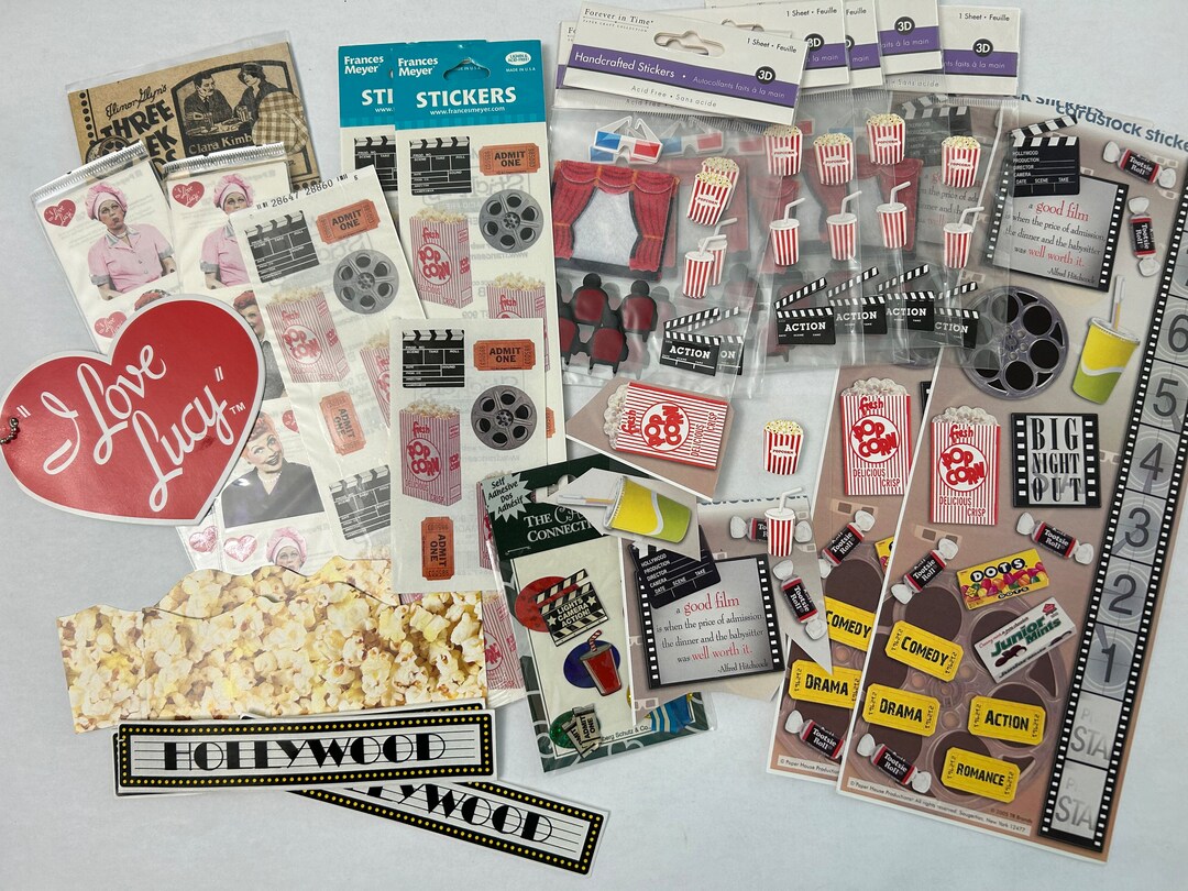 Hollywood, Theater, Concessions and Movie Themed Stamps and ...