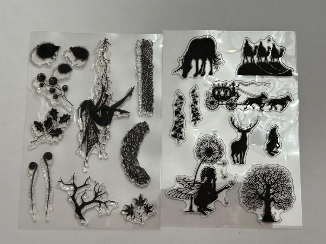 20 Clear Stamps - FAIRY and Fantasy Themed Stamps - Rabbits, Plants ...