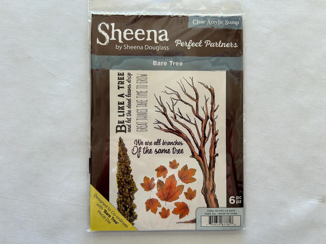 Clear Stamp Set - Bare Tree With Leaves, Leaf Pile and Sentiments ...