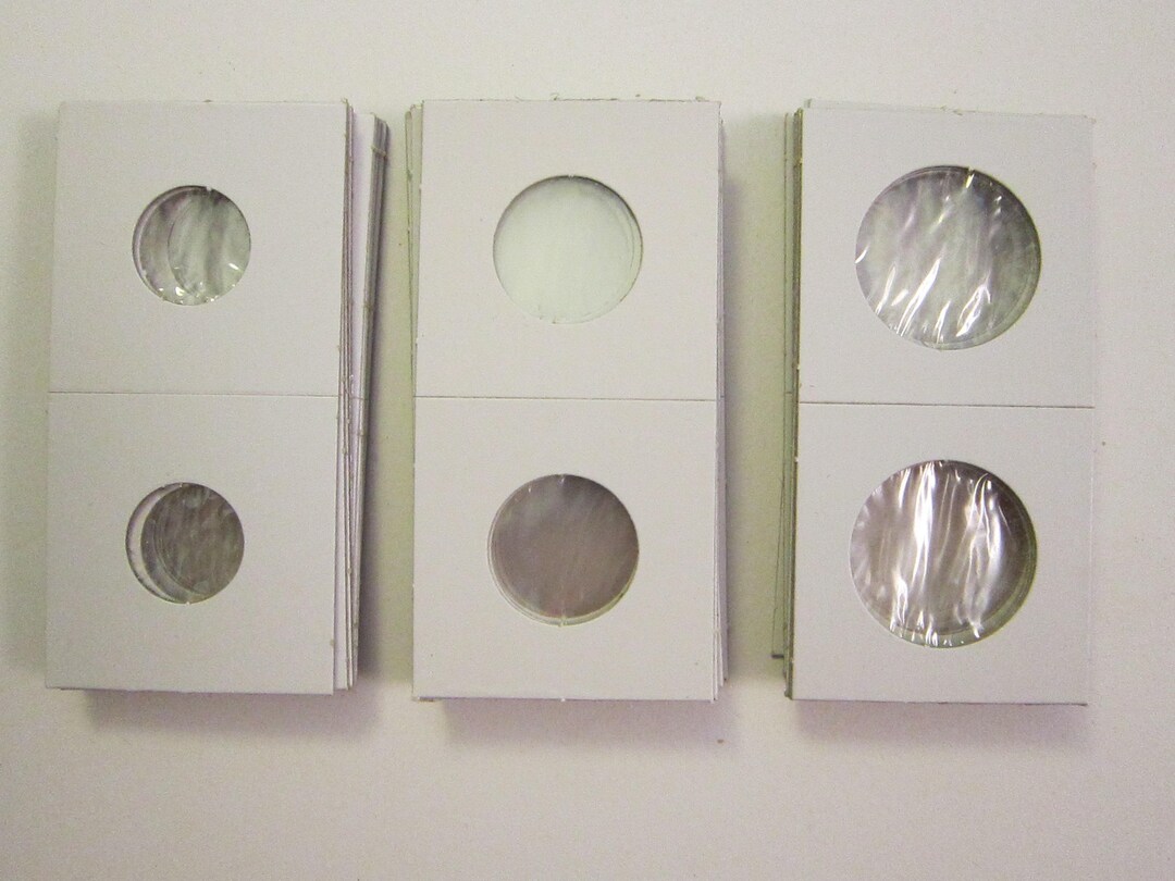 50 Coin Holders - Fold and Staple Cardboard - YOUR CHOICE of Size - Etsy