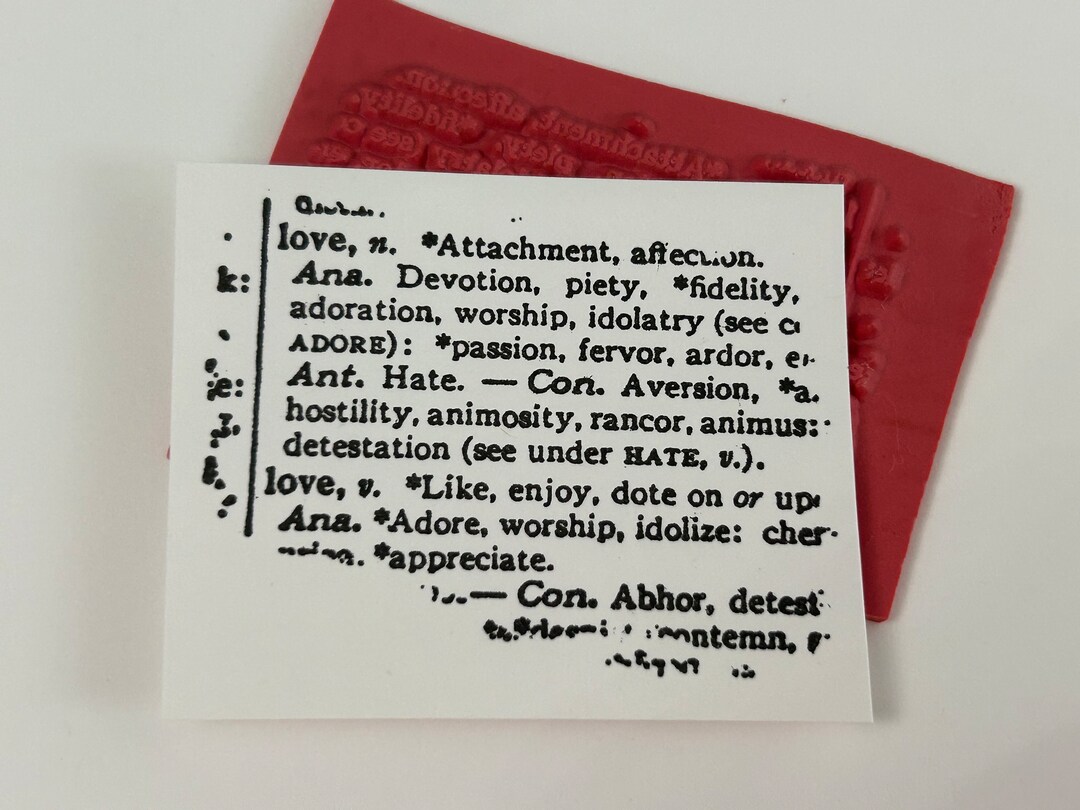 Rubber Stamp - LOVE Definition Stamp - Rubber Only or Cling Mount ...